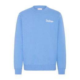 !Solid Longpullover SOLID "Sweater SDTorrence", Herren, Gr. L, blau (blau bonnet), Obermaterial: 100% Baumwolle CO., Pullover Longpullover