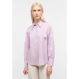 Hemdbluse Eterna "LOOSE FIT", Damen, Gr. 42, lavender, 89% Baumwolle, 11% Seide, Blusen Hemdbluse, EASY IRON (b&uuml;gelleicht)