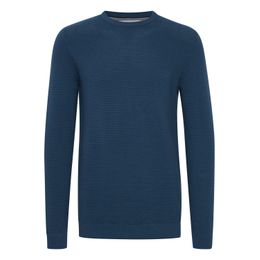 !Solid Strickfleece-Pullover SOLID "Strickpullover SDNicholas", Herren, Gr. L, blau (ensign blau), Obermaterial: 100% Baumwolle CO., Pullover Strickfleece-Pullover