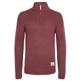 !Solid Troyer SOLID "Troyer SDPetro", Herren, Gr. L, rot (wine r mel), Obermaterial: 50% Baumwolle CO. 50% Polyacryl PAN., Pullover Troyer