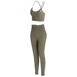 Sportanzug YEAZ "Set CHARM", Damen, Gr. S, gr&uuml;n, Obermaterial: 87% Nylon NY. 13% Elasthan EL., Sportanz&uuml;ge Sportanzug