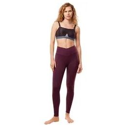Sporthose triaction by Triumph "Cardio RTW High-Rise Leggings", Damen, Gr. XL, N-Gr, lila (deep burgundy), Single Jersey, Obermaterial: 81% Polyamid, 19% Elasthan. Besatz: 63% Polyamid, 37% Elasthan, unifarben, eng 7/8-L&auml;nge, Hosen Sporthose, atmungsaktiv