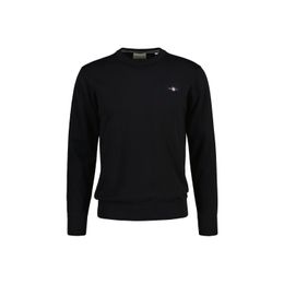 Sweater Gant "Strickpullover CLASSIC COTTON C-NECK", Herren, Gr. 5XL, schwarz, Obermaterial: 100% Baumwolle CO., Sweatshirts Sweater