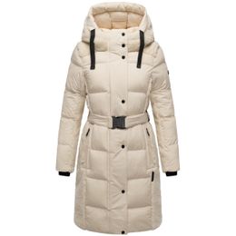 Wintermantel Navahoo "Wintermantel Funkelteddy 14", Damen, Gr. M, wei&szlig; (cream), Obermaterial: 100% Polyester PES. Obermaterial: Futter: 100% Polyester PES. 100% Polyester PES., M&auml;ntel Wintermantel