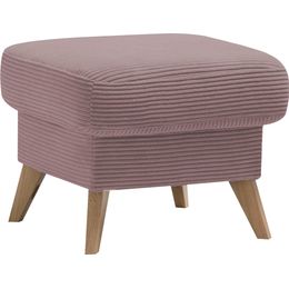 Hocker exxpo - SOFA FASHION "Samso, kompakte und bequeme Sitzgelegenheit in aktuellem Cord Bezug", braun (old rose), B:57cm H:47cm T:57cm, Hocker, Hocker