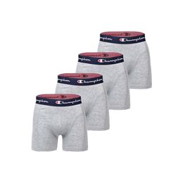 Boxershorts Champion "Boxershort 4er Pack", Herren, Gr. S, grau (hellgrau meliert), Obermaterial: 95% Baumwolle CO. 5% Elasthan EL., Unterhosen Boxershorts