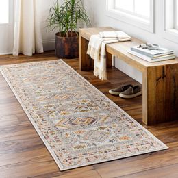 Teppich LIVABLISS "JAIPUR", bunt (mehrfarbig), B:80cm H:13mm L:220cm, Kunstfaser, Polypropylen, Teppiche, Teppich, Orient-Optik, Vintage Design, Boho Stil, Kurzflor, Wohnzimmer
