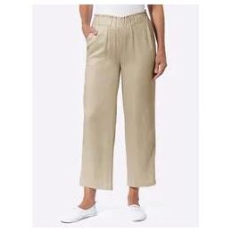 Culotte Classic Basics, Damen, Gr. 38, Normalgr&ouml;&szlig;en, beige (sand), 100% Viskose, unifarben, 7/8-L&auml;nge, Hosen Culotte