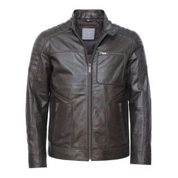 Lederjacke JCC "Lederjacke 31023636", Herren, Gr. 56, braun (schwarz braun), Obermaterial: 100% Lammleder LEL. Futter: 100% Baumwolle CO., Jacken Lederjacke