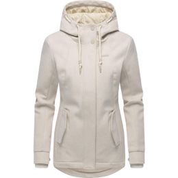 Winterjacke Ragwear "&Uuml;bergangsjacke Monadde Felt YOUMODO", Damen, Gr. 3XL, beige (ecru), Obermaterial: 100% Polyester PES. Obermaterial: Futter: 100% Polyester PES. 100% Polyester PES., Jacken Winterjacke