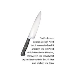 Wanddekoobjekt queence "Messer", schwarz, B:30cm H:45cm T:0,1cm, Stahl, Wanddekoobjekte, Wanddekoobjekt, Stahlschild, Blechschild, Spruch, Witzig, Wanddeko, retro, 20x30cm