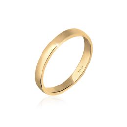 Silberring Elli Premium "Ring Ehering Trauring Partnerring Basic 375 Gelbgold" Gr. 54, gold, Fingerringe, Damen, 54, Gelbgold 375, Silberring