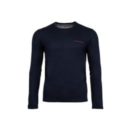 Longsleeve Emporio Armani "Longsleeve Pure Cotton 1er Pack", Herren, Gr. M, blau, Obermaterial: 100% Baumwolle CO., Shirts Longsleeve