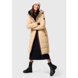 Steppjacke Marikoo "Marikoo Zuraraa lange Damen Winter Steppjacke B989", Damen, Gr. XS, beige (sand), Obermaterial: 100% Polyester PES., Jacken Steppjacke