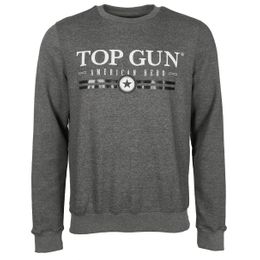 Sweatshirt Top Gun "Sweatshirt TG202011129", Herren, Gr. M, schwarz (charcoal), Obermaterial: 50% Baumwolle CO. 50% Polyester COOLMAX PES(Coolmax)., Sweatshirts Sweatshirt