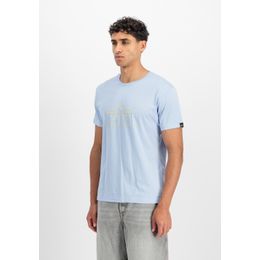 T-Shirt Alpha Industries "Basic T-Shirt BL", Herren, Gr. M, artic blau, Obermaterial: 100% Baumwolle, Shirts T-Shirt