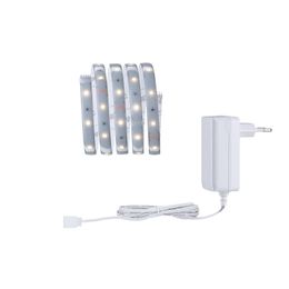 Paulmann LED-Streifen "MaxLED 250 Basisset 1,5m 2700K 6W 230/24V 24VA Silber Kunststoff", silber (silberfarben), Flammen 1 Stk., Lichterketten, IP44 Cover, LED-Streifen