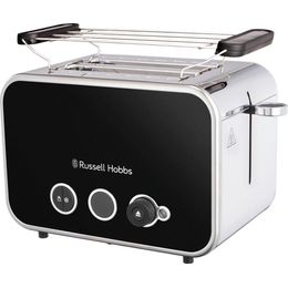 Russell Hobbs Toaster "Distinctions Schwarz 26430-56", schwarz (edelstahl, schwarz), B:18,6cm H:23,7cm T:31,7cm, Toaster, Toaster