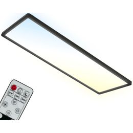 Briloner Leuchten LED Panel "7403015 SLIM", schwarz, Leuchten, Deckenlampe, 58x20x3cm, Schwarz, 23W, Wohnzimmer, Schlafzimmer, K&uuml;che, LED Panel