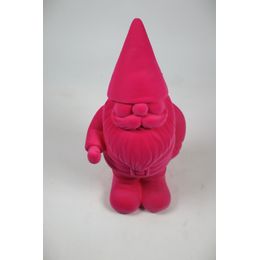 Weihnachtsfigur AM Design "Santa mit samtweichem Flock", pink, B:17cm H:55cm T:12cm, Kunststoff, Dekofiguren, Weihnachtsfigur, aus Kunststoff, H&ouml;he 55 cm, in verschiedenen Farben