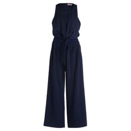 Jumpsuit Vera Mont "Jumpsuit mit Bindeg&uuml;rtel", Damen, Gr. 36, EURO, blau (night sky), Obermaterial: 95% Polyester PES. 5% Elasthan EL., Overalls Jumpsuit