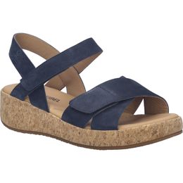 Sandale Josef Seibel "Evita 03, ocean", Damen, Gr. 40, blau (ocean), Obermaterial: 100% Rindsleder Leather cow., Schuhe Sandale