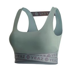 Sporttop YEAZ "Top REVOLUTE", Damen, Gr. XXL, blau (t&uuml;rkis), Obermaterial: 78% Polyester PES. 22% Elasthan EL., Tops Sporttop