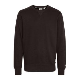 !Solid Rundhalspullover SOLID "Rundhalspullover SDCHAD", Herren, Gr. S, schwarz (true schwarz), Obermaterial: 65% Polyester PES. 35% Baumwolle CO., unifarben, Basic, normal, Rundhals, Pullover Rundhalspullover