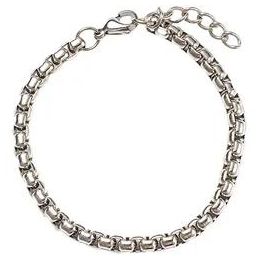 Edelstahlarmband Firetti "Schmuck Geschenk Erbskette", silber (silberfarben), Armb&auml;nder, Damen, 21cm, Edelstahl, Edelstahlarmband, Made in Germany