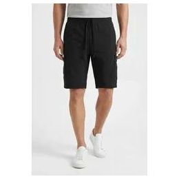 Shorts BOSS Green "S Urbanex-Cargo", Damen, Gr. 52, N-Gr, schwarz (schwarz001), Web, Obermaterial: 100% Elastomultiester, unifarben, regular fit, Hosen Shorts, mit Cargotaschen Cargohose Stretchhose Businesshose Anzughose