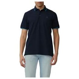 Poloshirt s.Oliver, Herren, Gr. L, blau (navy), Piqu&eacute;, Obermaterial: 95% Baumwolle, 5% Elasthan, unifarben, regular fit taillenbedeckt, gerader Abschluss kontrastfarben, Shirts, mit Kontrast-Details