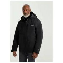 Daunenjacke Jack Wolfskin "ICECAPE 2L DOWN INS JKT M RDS", Herren, Gr. XXL, schwarz, Obermaterial: 100% Polyester. Futter: 100% Polyester. Wattierung: 90% Entendaune, 10% Federn, Jacken Daunenjacke, W&auml;rmend, winddicht, Daunenjacke