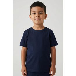 T-Shirt name it "NMMVOBBO SS NREG TOP NOOS", Jungen, Gr. 122/128, schwarz sapphire, Jersey, Obermaterial: 100% Baumwolle, unifarben, normal normal, Rundhals, Shirts T-Shirt