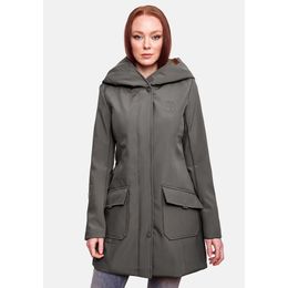 Winterjacke Marikoo "Marikoo Mayleen Damen Softshell Jacke B856", Damen, Gr. M, grau (anthrazit), Obermaterial: 95% Polyester PES. 5% Elasthan EL., Jacken Winterjacke