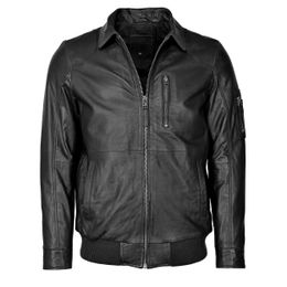 Lederjacke JCC "Lederblouson 31018159", Herren, Gr. 52, schwarz, Obermaterial: 100% Lammleder LEL. Futter: 100% Baumwolle CO., Jacken Lederjacke