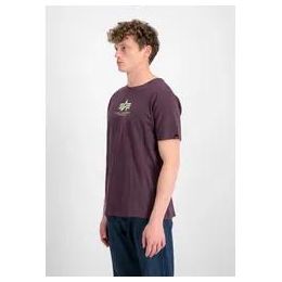 T-Shirt Alpha Industries "Basic T-Shirt ML", Herren, Gr. S, lila (plum), Obermaterial: 100% Baumwolle, Shirts T-Shirt