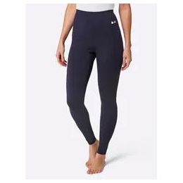 Leggings feel good, Damen, Gr. 44/46, Normalgr&ouml;&szlig;en, blau (marine), 95% Baumwolle, 5% Elasthan, unifarben, Hosen Leggings