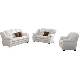 Polstergarnitur COTTA "Casino, Sofa Set, 3-2-1 Sitzer, Wohnzimmer Garnitur", braun (bianco), H:88cm T:92cm, FSC-zertifizierter Holzwerkstoff, Sitzm&ouml;bel-Sets, Polstergarnitur, Sessel, 2-Sitzer, 2,5-Sitzer, hohe R&uuml;ckenlehne