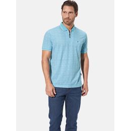 Poloshirt Babista "Poloshirt KARELO", Herren, Gr. S, blau (petrol gemustert), Obermaterial: 62% Baumwolle CO. 38% Polyester COOLMAX PES(Coolmax)., Shirts Poloshirt