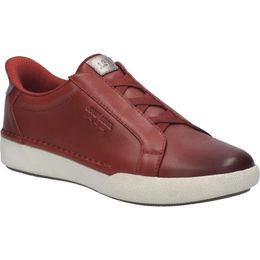 Sneaker Josef Seibel "Claire 33, hibiscus-kombi", Damen, Gr. 41, rot (hibiscus, kombi), Obermaterial: 100% Rindsleder Leather cow., Schuhe Sneaker