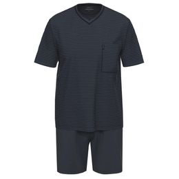Schlafanzug Ammann "Schlafanzug kurz Men / Nightwear", Herren, Gr. 56, grau (total eclipse), Obermaterial: 100% Baumwolle CO., Homewear-Sets Schlafanzug