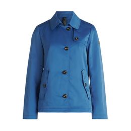 Kurzjacke Betty Barclay "Kurzmantel mit Kragen", Damen, Gr. 42, blau (federal blau), Obermaterial: 60% Polyester PES. 40% Polyamid PA., Jacken Kurzjacke