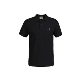 Poloshirt Gant "Poloshirt Slim Shield Pique Polo 1er Pack", Herren, Gr. XL, schwarz, Obermaterial: 100% Baumwolle CO., Shirts Poloshirt