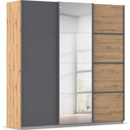 Kleiderschrank Rauch "Schwebet&uuml;renschrank OTTO&acute;s Choice Garderobe Schrank TOP ANGEBOT Avola", beige (eiche artisan, graumetallic, leisten graumetallic), B:203cm H:229cm T:62cm, Holzwerkstoff, Schr&auml;nke, Kleiderschrank, mit eleganten Zierleisten in Chrom, Schwarz oder Wei&szlig; MADE IN GERMANY