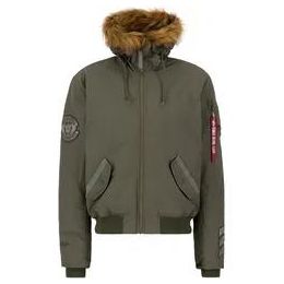 Winterjacke Alpha Industries "Arctic Guardians Jacket", Herren, Gr. L, gr&uuml;n (schwarz olive), Obermaterial: 65% Baumwolle, 35% Nylon, Jacken Winterjacke