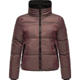 Steppjacke Navahoo "Steppjacke Sternschn&uuml;ppchen", Damen, Gr. M, lila (aubergine), Obermaterial: 55% Nylon NY. 45% Polyester PES. Obermaterial: Futter: 100% Polyester PES. 100% Polyester PES., Jacken Steppjacke