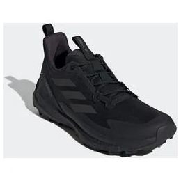 Wanderschuh Adidas TERREX "FREE HIKER 2.0 LOW", Herren, Gr. 45, schwarz (core schwarz, core schwarz, grau four), Synthetik, Textil, Schuhe Wanderschuh