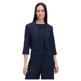 Jackenblazer Betty Barclay "Damen mit 3/4 Arm", Damen, Gr. 36, blau (dunkelblau), Obermaterial: 86% Polyester, 14% Elasthan; Futter: 100% Polyester, Basic, normal kurz, Blazer, Material