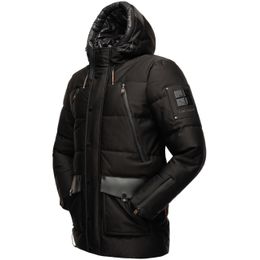 Wintermantel STONE HARBOUR "Winterjacke Mitjaa", Herren, Gr. XXL, schwarz, Obermaterial: 100% Polyester PES. Obermaterial: Futter: 100% Nylon NY. 100% Polyester PES., M&auml;ntel Wintermantel