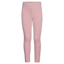 Leggings happy girls, M&auml;dchen, Gr. 110, N-Gr, rosa (dusty rose), Strick, Obermaterial: 60% Polyester, 35% Baumwolle, 5% Elasthan, unifarben, eng kn&ouml;chellang, Hosen Leggings, w&auml;rmend und elastisch